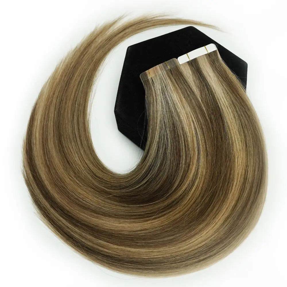 18 Inch Bliss Tape In Extensions - Straight | 100% Remy Human Hair ...